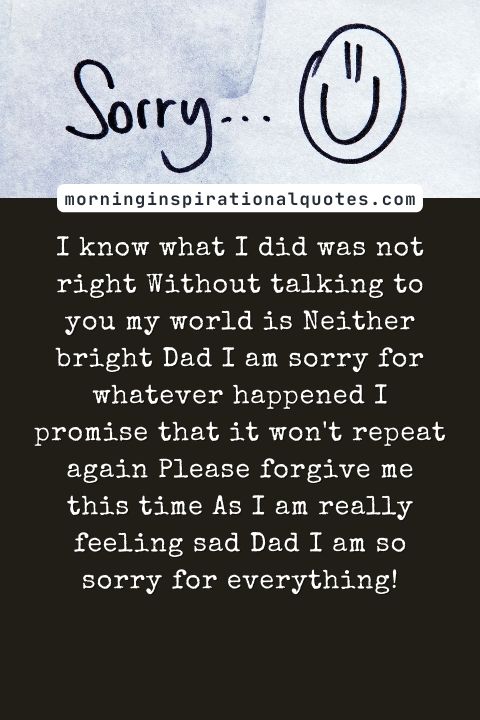 I Am Sorry Messages For Dad